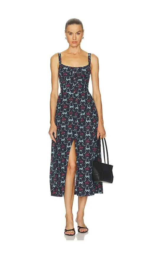 Agua Bendita Carola Cherish Dress - Navy