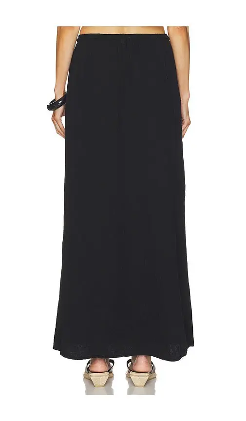 BOBI Maxi Skirt With Detachable Belted Waist Tie