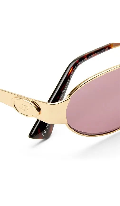 Le Specs Frostbite Oval Frame Sunglasses - Pink