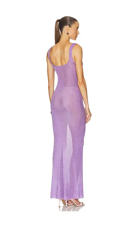 SEROYA Martina Metallic Knit Maxi Dress