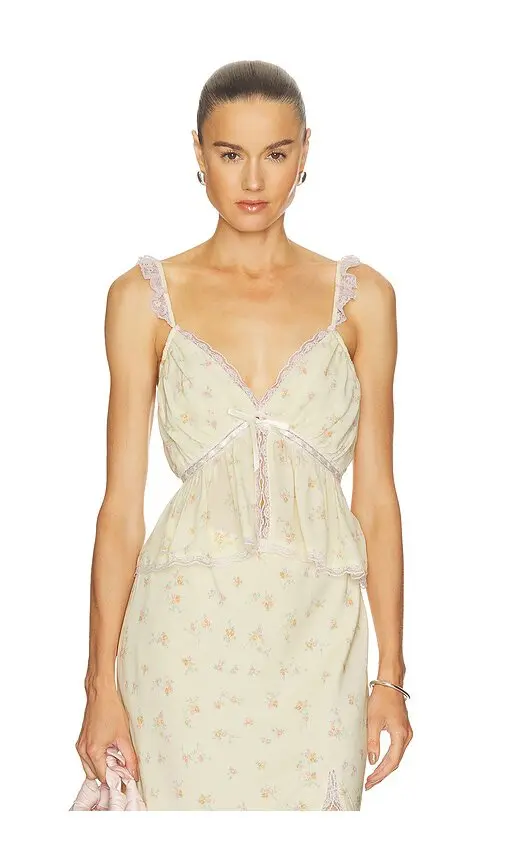 LoveShackFancy Nicoleta Top - Yellow