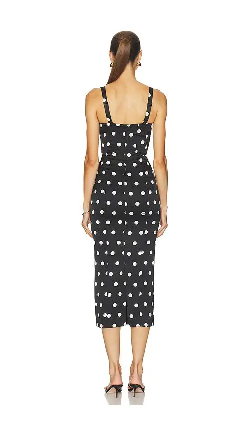 NICHOLAS Polka Dot Midi Dress