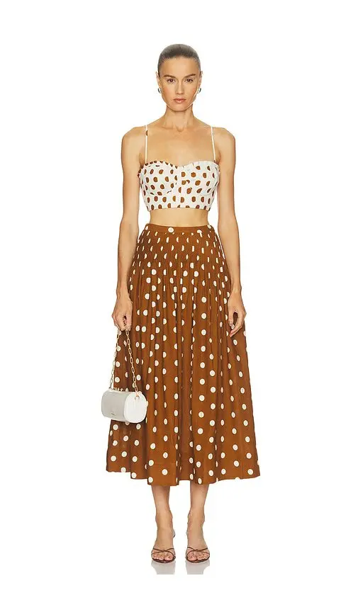 NICHOLAS Polka Dot Cropped Top With Underwire Bust