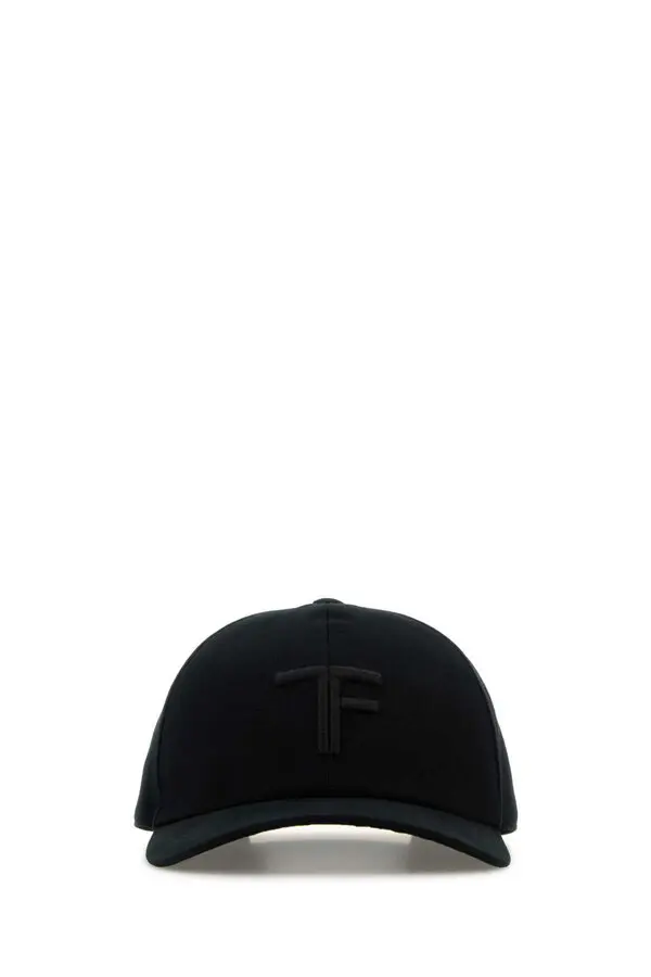 TOM FORD Cotton Baseball Cap With Embossed Logo - Black
