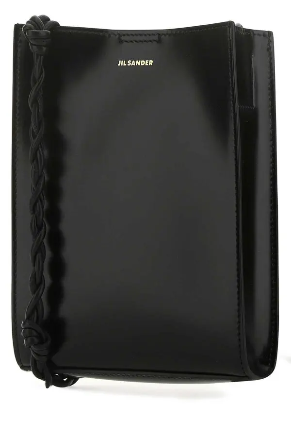 JIL SANDER Leather Tangle Shoulder Bag - Black