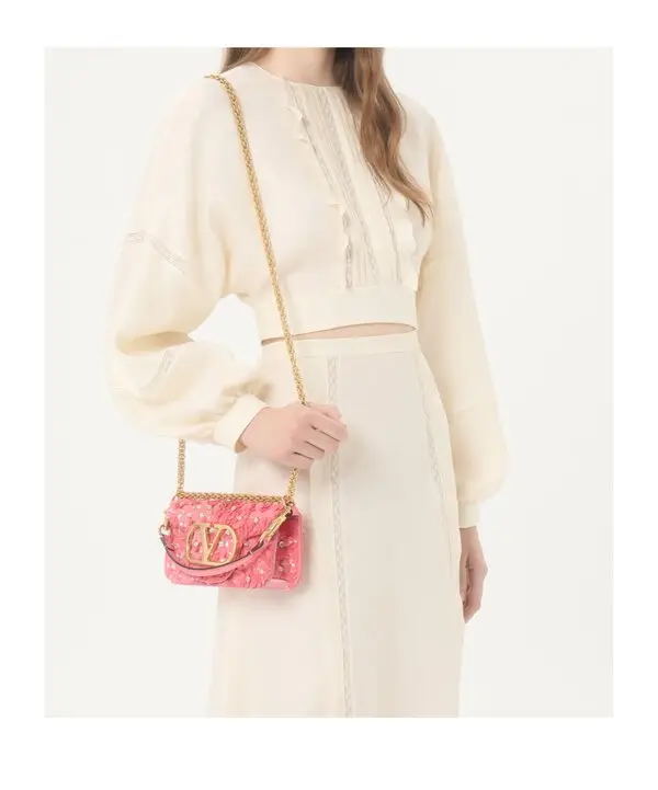 Valentino Garavani Locò Small Sequined Shoulder Bag