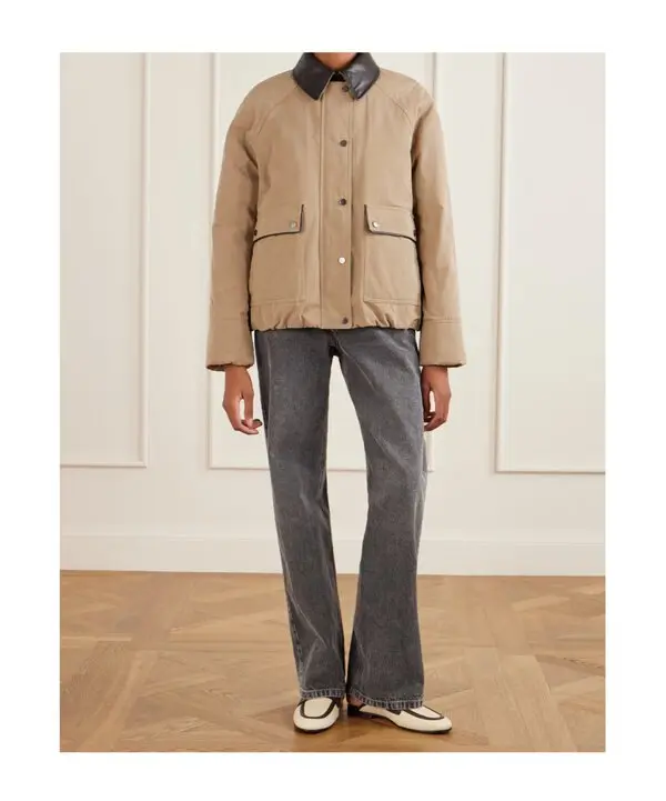 Brunello Cucinelli Leather Collar Jacket