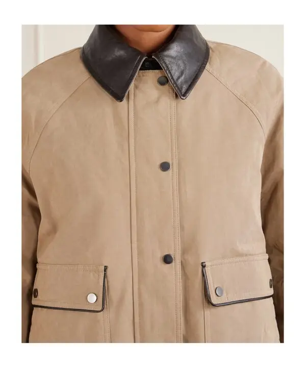 Brunello Cucinelli Leather Collar Jacket