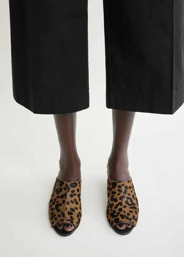 TOTEME Round Toe Wedge Heel Mules