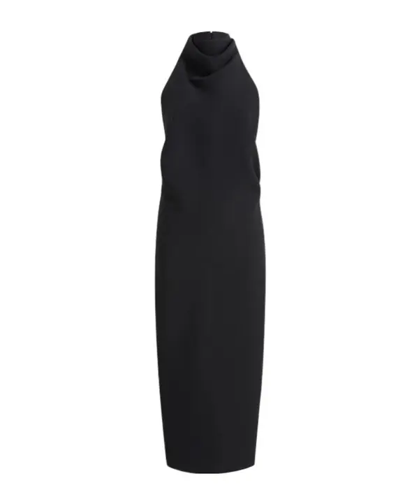 Khaite Crepe Midi Dress - Black