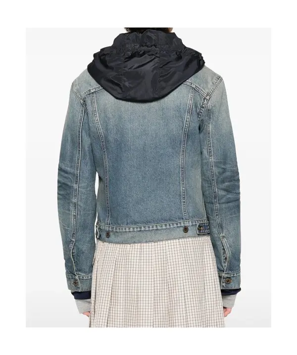 Miu Miu Hooded Denim Jacket
