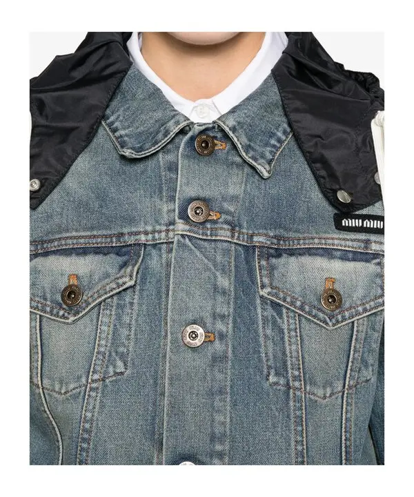 Miu Miu Hooded Denim Jacket