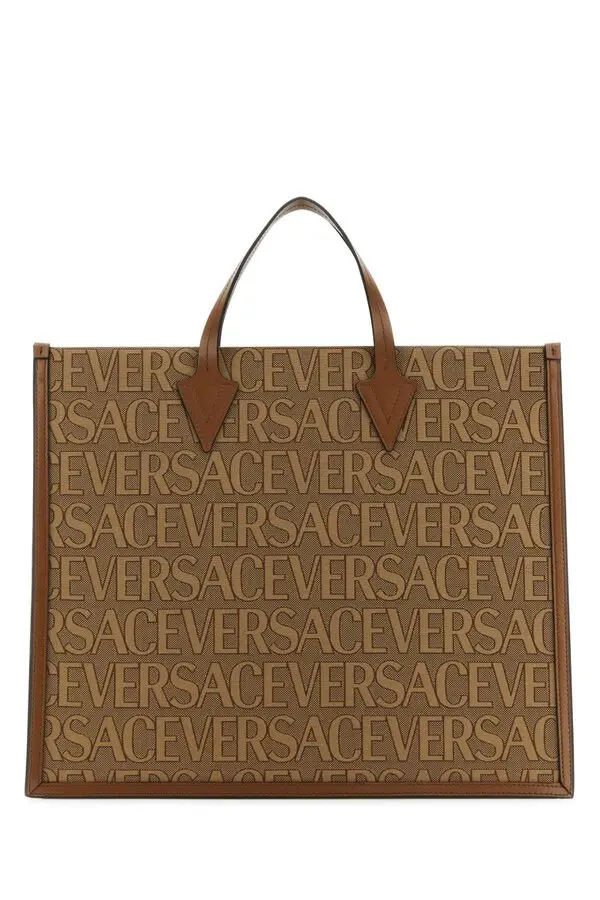 Versace Allover Embossed Canvas Shopper Bag - Multicolor