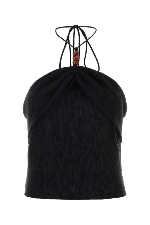 Magda Butrym Stretch Jersey Top - Black