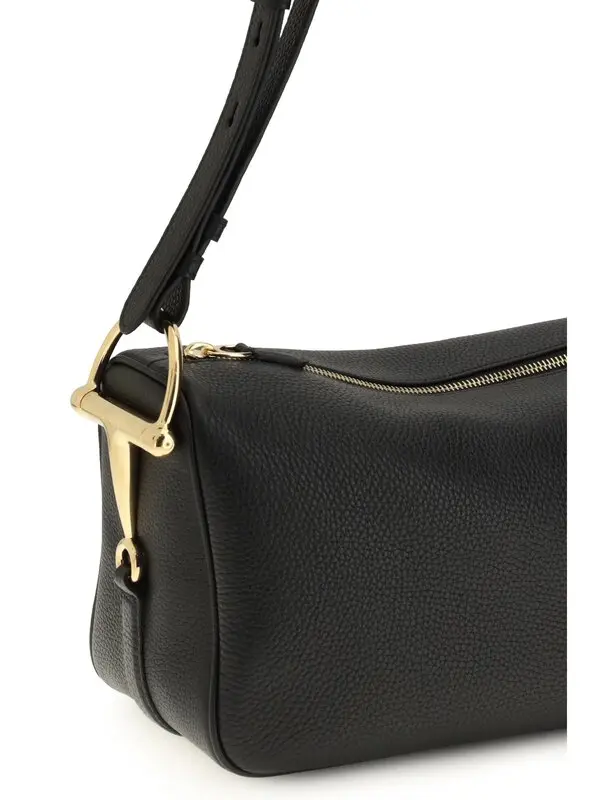 Gucci Half Horsebit Shoulder Bag - Black