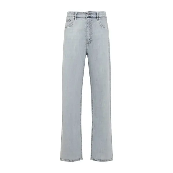 Miu Miu Light Wash Wide Leg Jeans - Blue