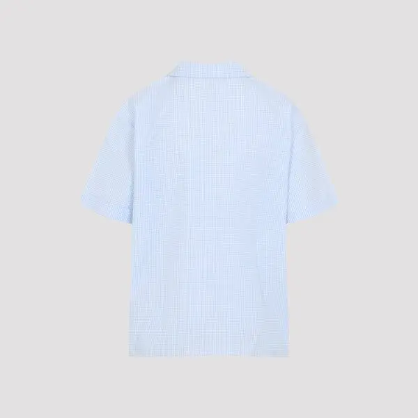 Miu Miu Short Sleeve Micro Gingham Shirt