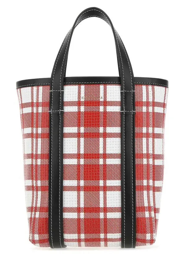 Balenciaga Printed Leather Small Barbes Shopping Bag - Multicolor