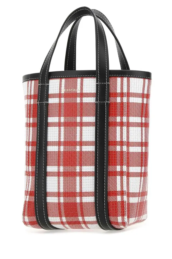 Balenciaga Printed Leather Small Barbes Shopping Bag - Multicolor