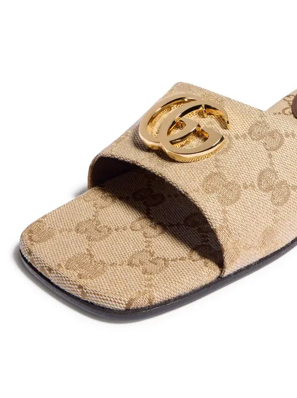 Gucci Gg Canvas Slider Sandals - Multicolor