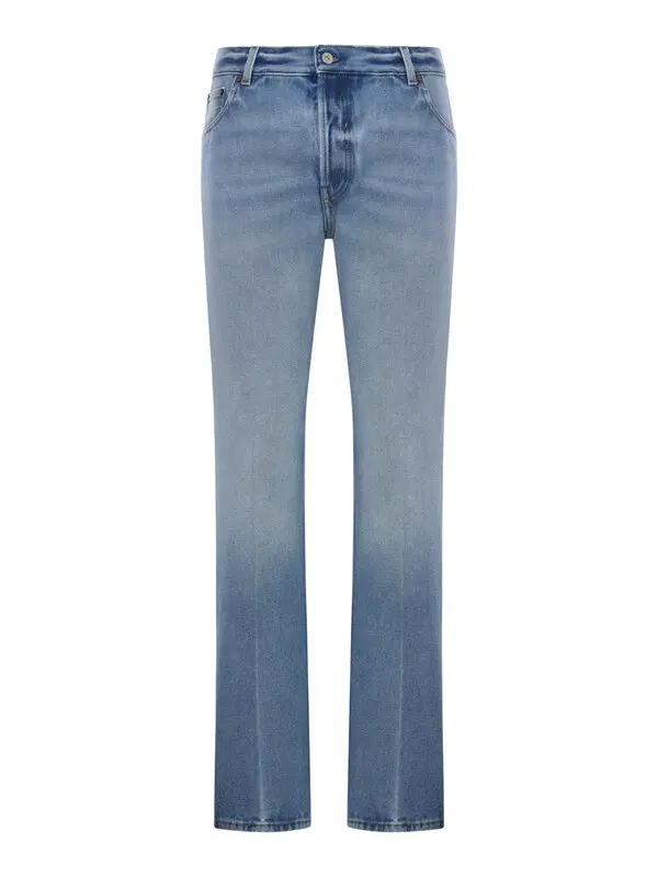 Miu Miu Five-pocket Washed Denim Trousers - Blue