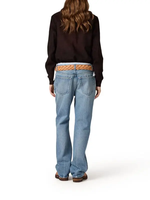 Miu Miu Five-pocket Washed Denim Trousers