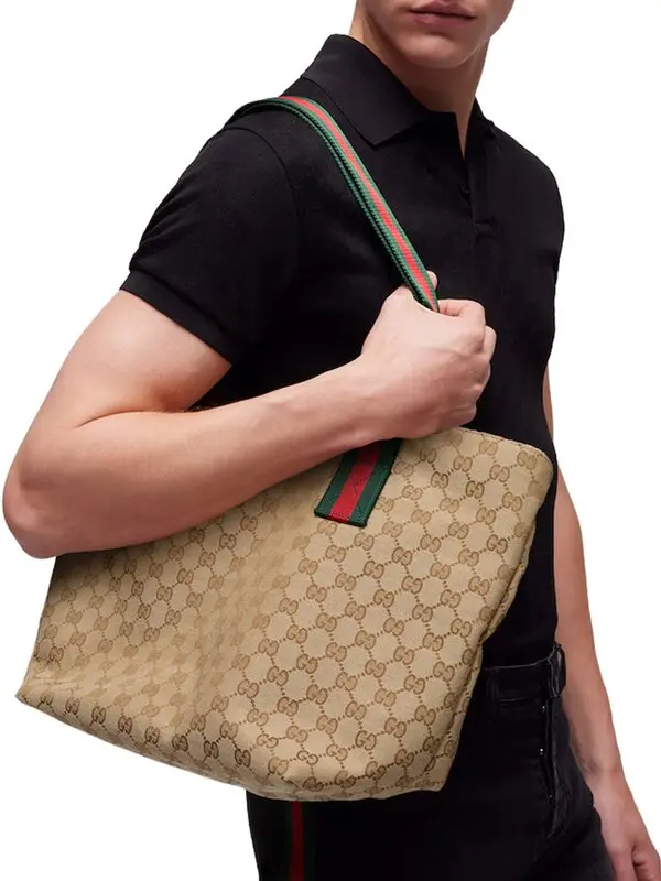 Gucci Small Gg Print Shopping Bag