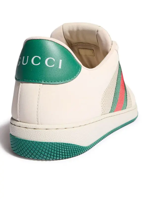 Gucci Screener Sneakers With Web Stripe Detail