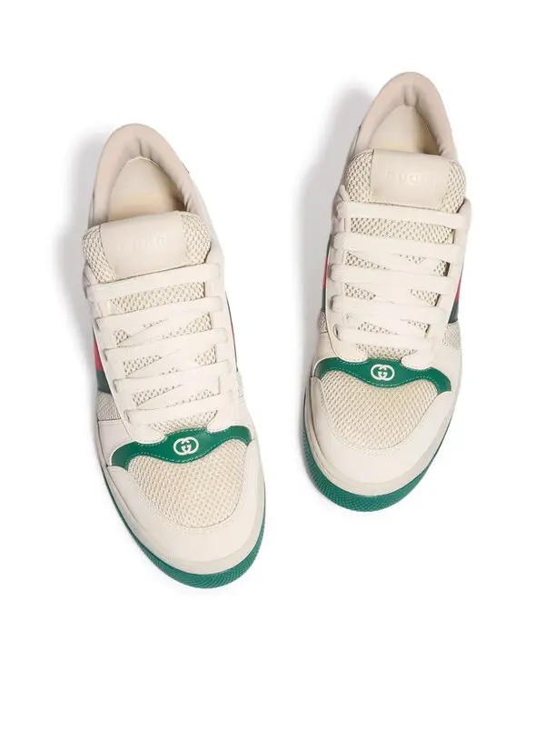Gucci Screener Sneakers With Web Stripe Detail