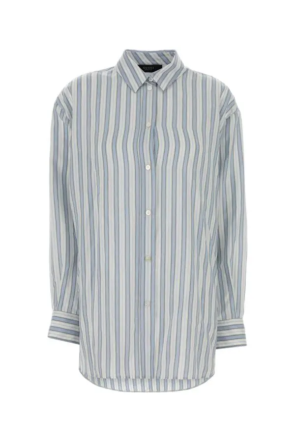 Gucci Embroidered Silk Oversize Shirt
