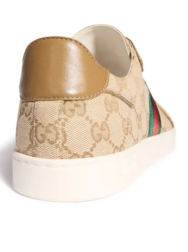 Gucci Low Stretch Gg Canvas Lace-up Sneakers