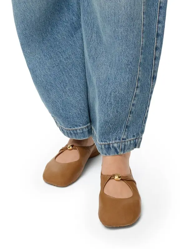 Loewe Pebble Ballerinas In Lambskin Nappa - Multicolor