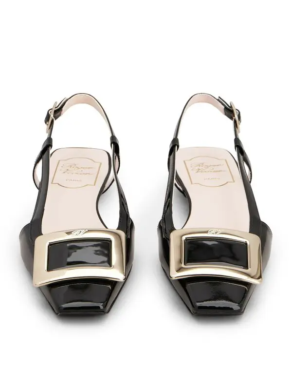 ROGER VIVIER Belle Vivier Patent Leather Slingback Ballerinas