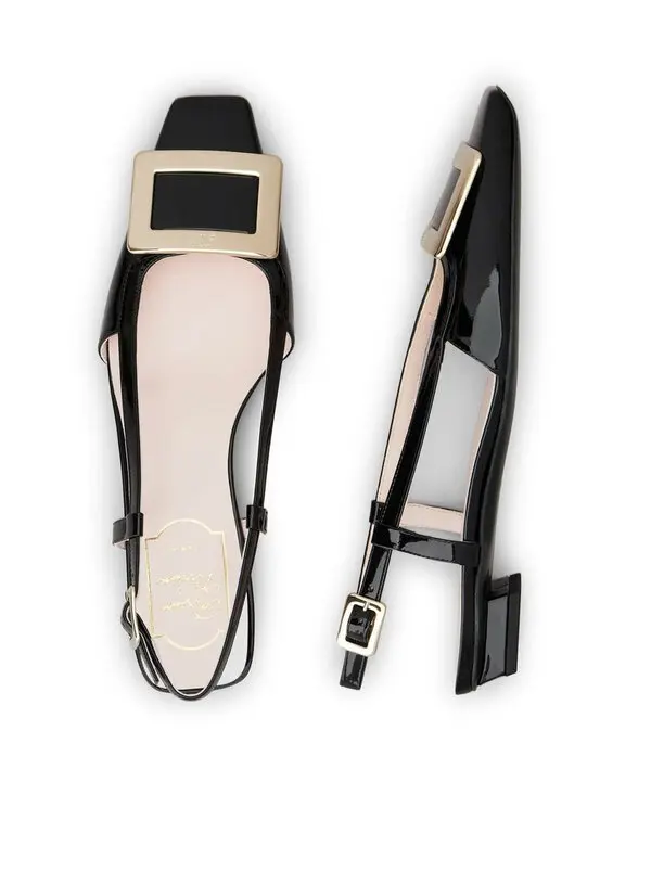ROGER VIVIER Belle Vivier Patent Leather Slingback Ballerinas