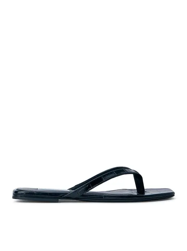 TOTEME Croc-effect Flip-flops - Black