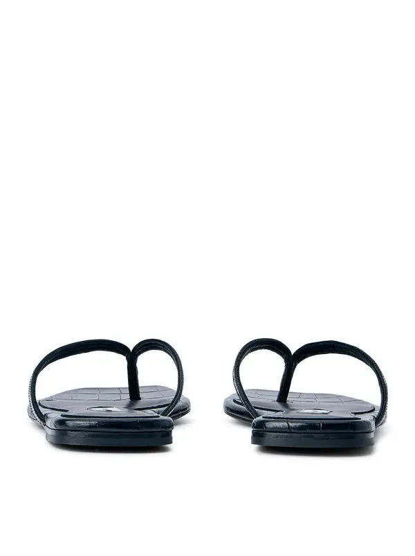 TOTEME Croc-effect Flip-flops - Black