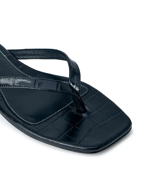 TOTEME Croc-effect Flip-flops - Black