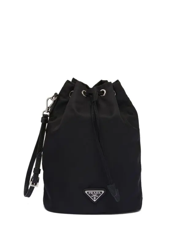 Prada Re-nylon Pouch With Metal Triangle Logo - Multicolor