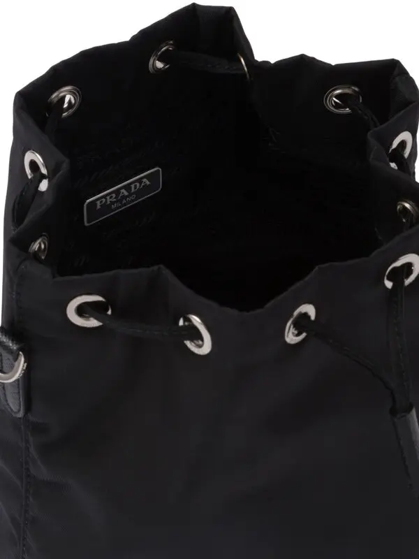 Prada Re-nylon Pouch With Metal Triangle Logo - Multicolor