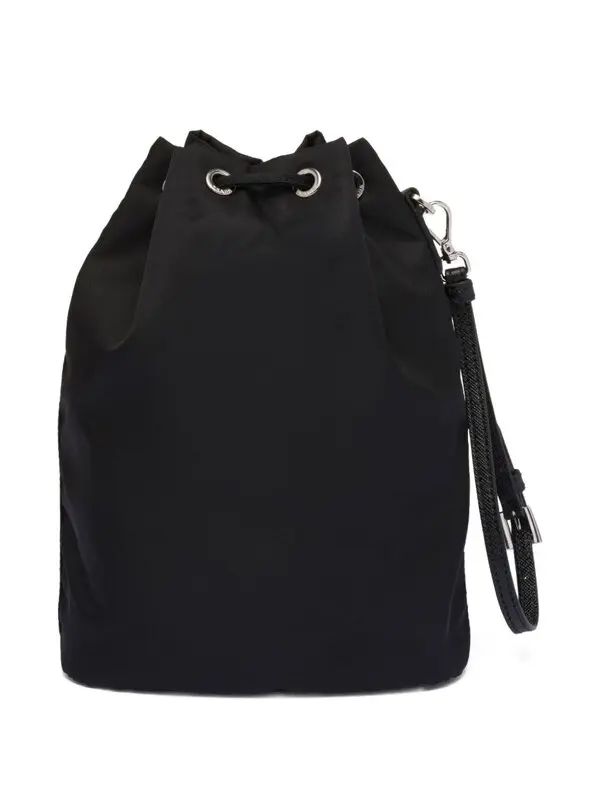 Prada Re-nylon Pouch With Metal Triangle Logo - Multicolor
