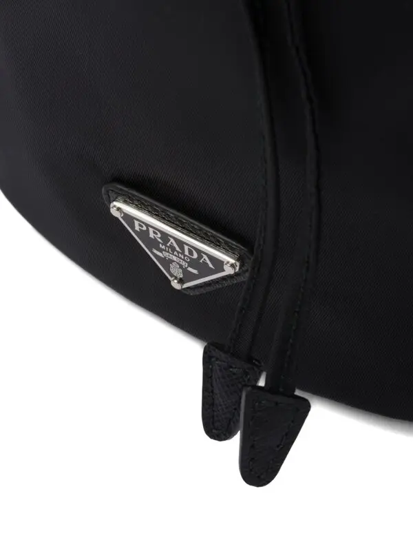 Prada Re-nylon Pouch With Metal Triangle Logo - Multicolor