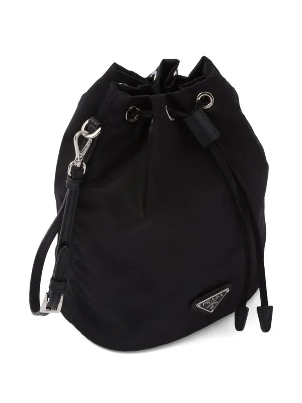 Prada Re-nylon Pouch With Metal Triangle Logo - Multicolor