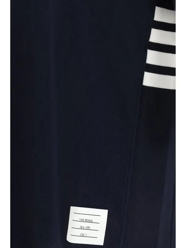 Thom Browne Polo Whit Iconic Bands