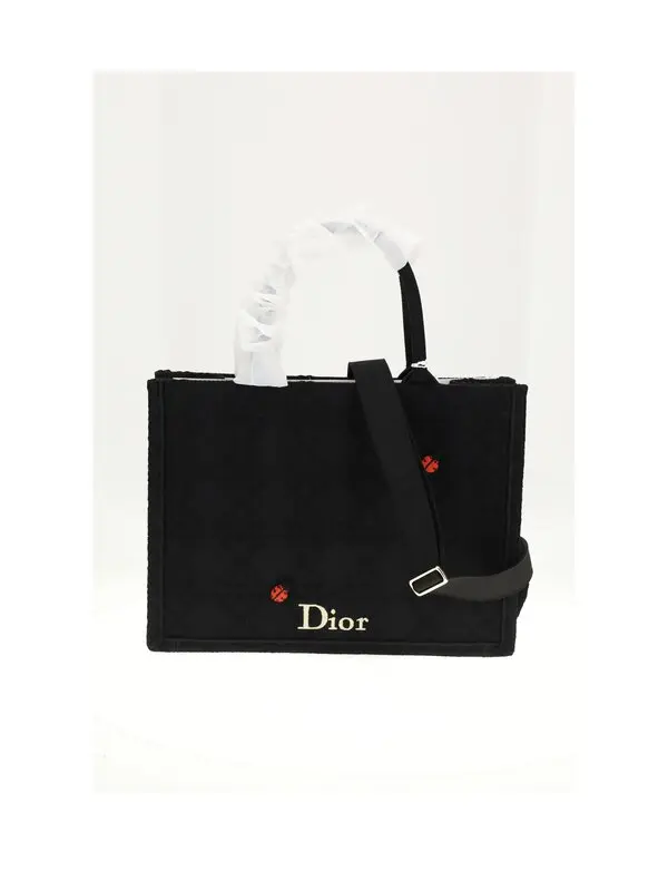 Dior Medium Book Tote Raffia Cannage