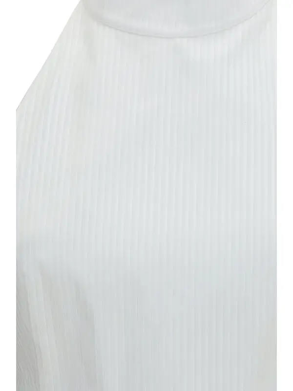 Alaïa Cotton Poplin Plastron Top