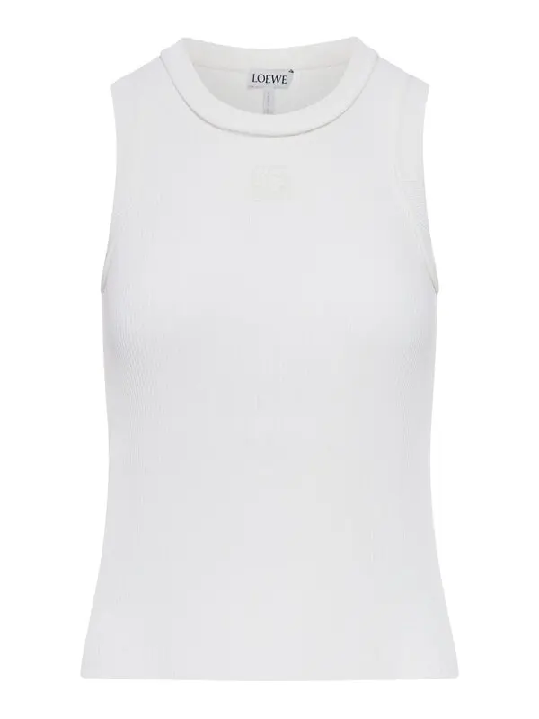 Loewe Ribbed Top With Anagram Embroidery