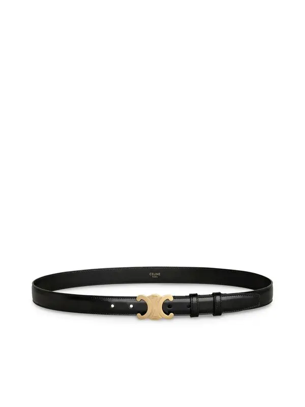 Celine Triomphe Belt In Smooth Calfskin - Black