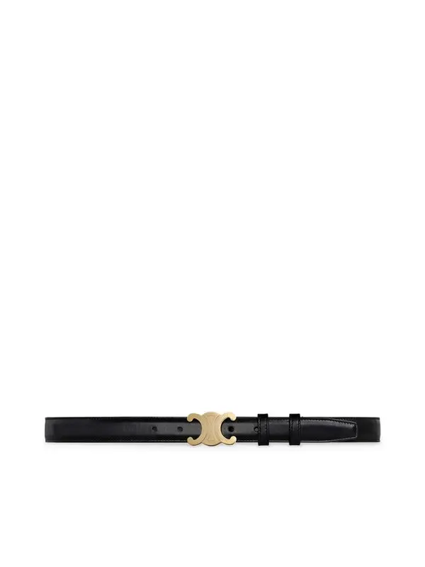 Celine Triomphe Belt In Smooth Calfskin - Black