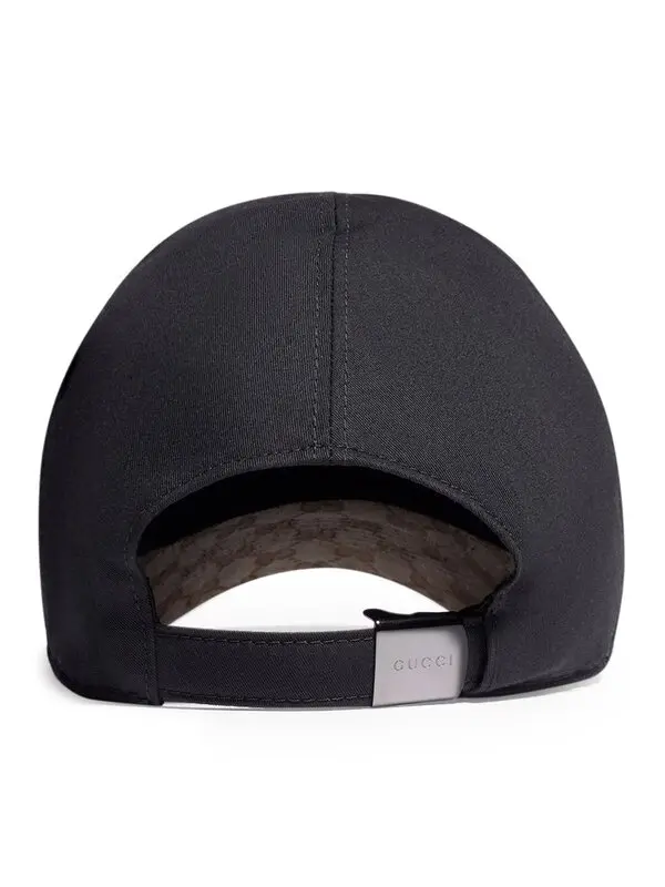 Gucci Cotton Baseball Cap With Gg Canvas Trim
