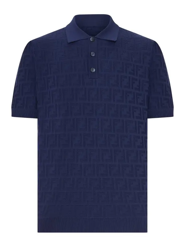 Fendi Dark Tricot Cotton Polo Shirt